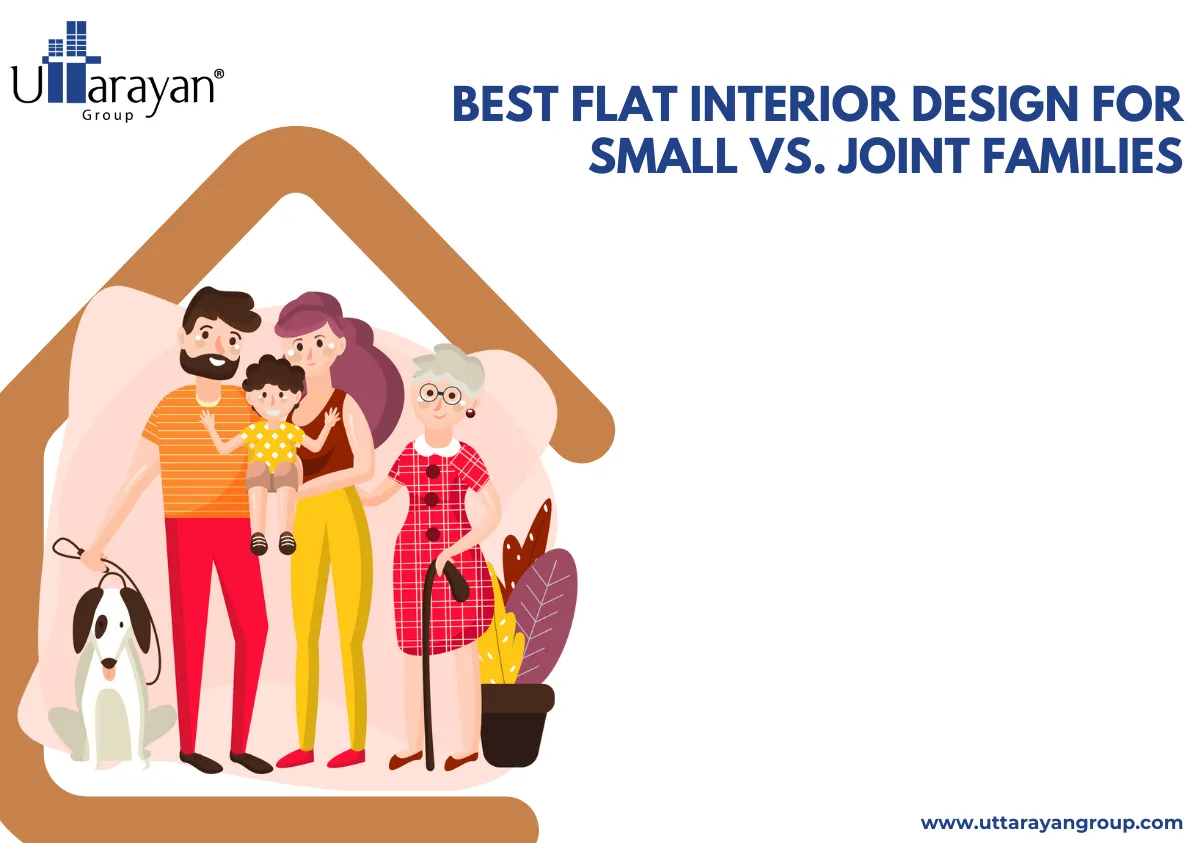 Best Flat Interior Design for Small vs. Joint Families
