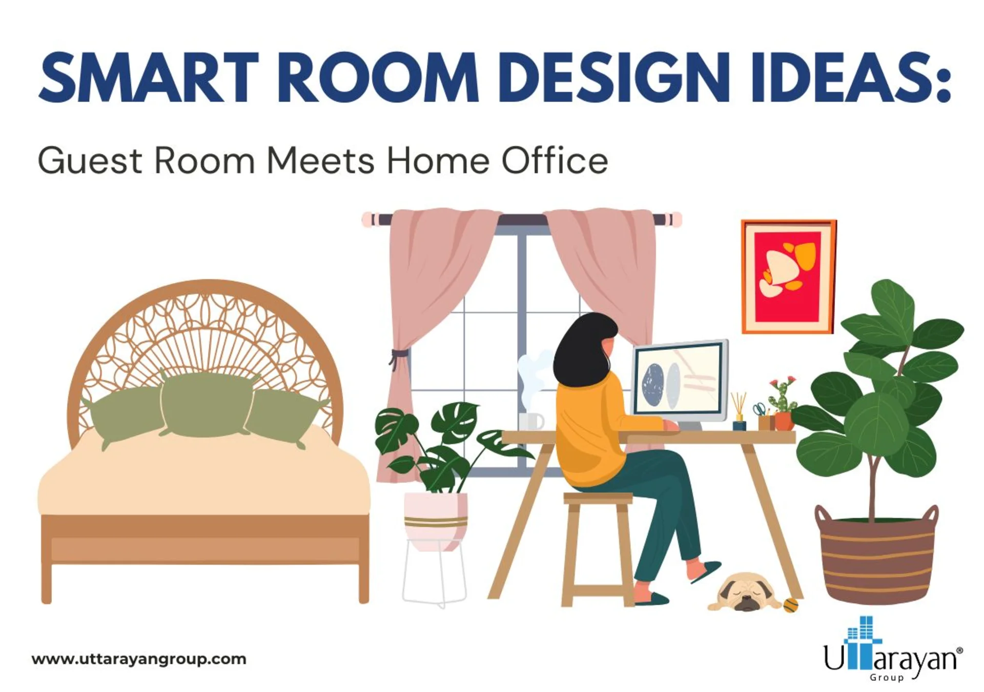 Smart Room Design Ideas: Guest Room Meets Home Office